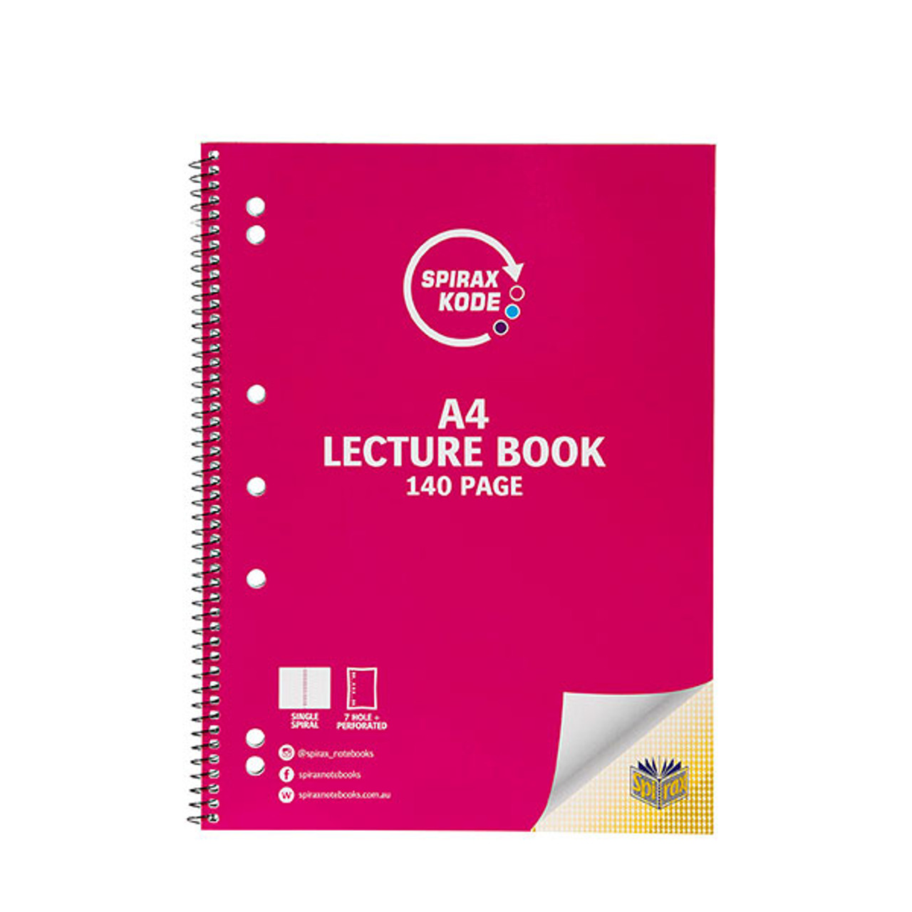 Books & Pads - SPIRAX KODE 966 A4 LECTURE BOOK 140PG - Warrego Office ...