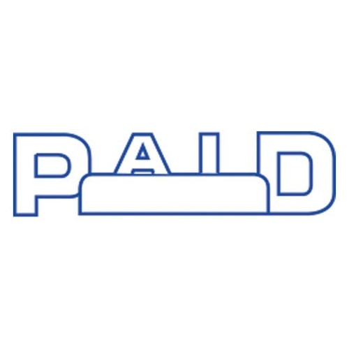 Stamps - STAEDTLER SHINY PRE-INKED STAMP PAID + DATE SPACE BLUE ...